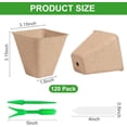 Square Peat Nursery Pots 150 Pcs 3in Biodegradable and Label, Used for ...
