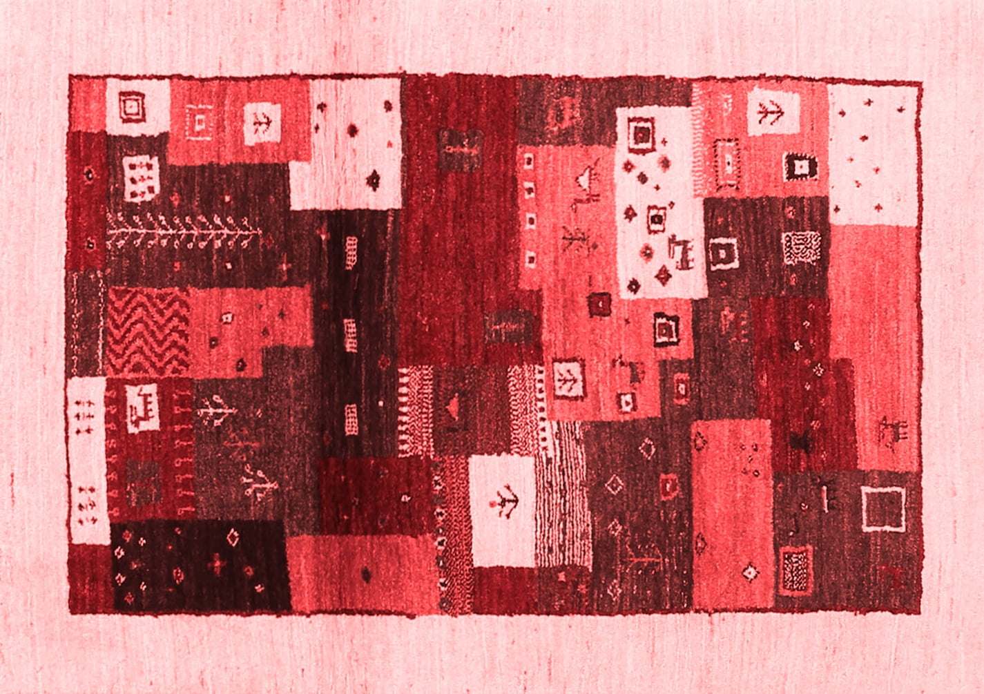 Ahgly Company Indoor Rectangle Abstract Red Contemporary Area Rugs, 2 ...