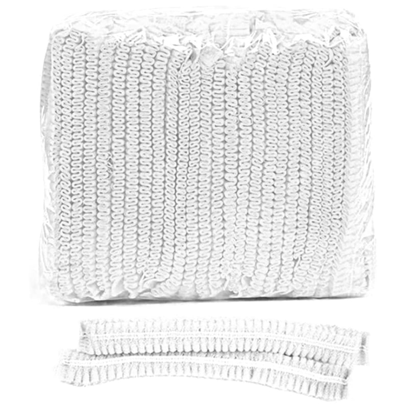 100 Pieces Disposable Non-Woven Clip Caps Mob caps hairnets Head Cover ...