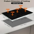 5 Burner Electric Cooktop - 30" 8800W Ceramic Glass Radiant Electric ...