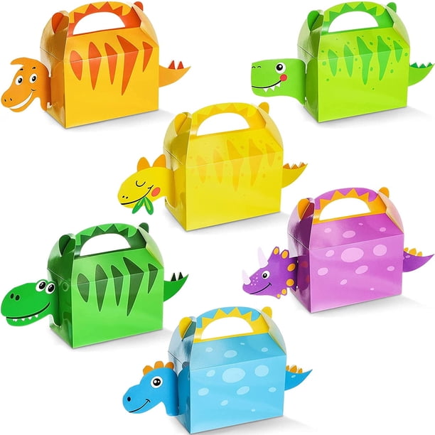 12 Pieces Dinosaur Party Favor Box Dino Jurassic Party Candy Box ...