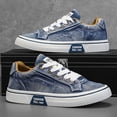 Casual Shoes, Men'S Shoes, Faux Denim Canvas Sneakers, Men'S Slip-On ...
