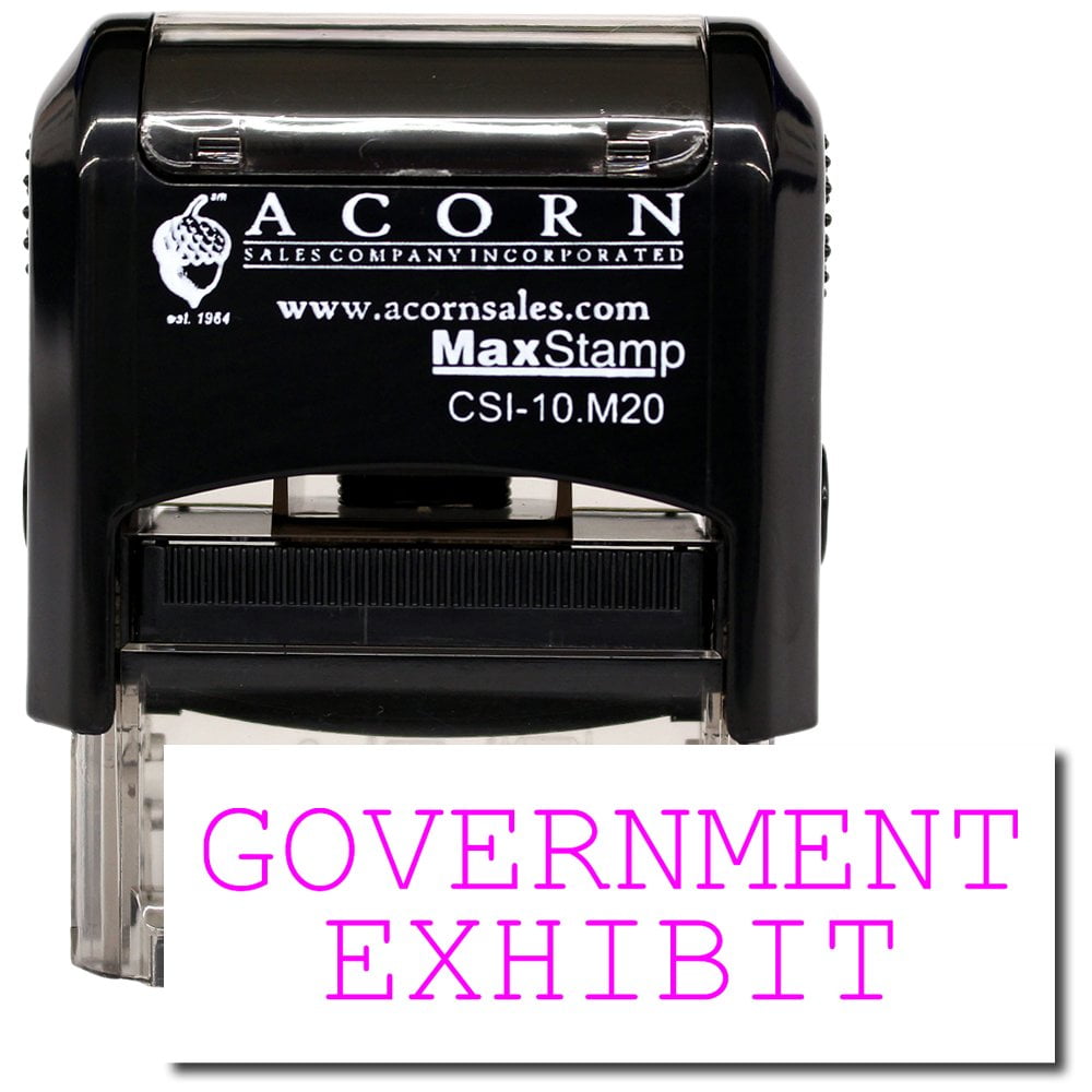 Self-Inking Government Exhibit Stamp - Walmart.com