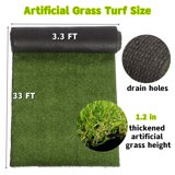 OVYEOFR 3.3' x 33' Synthetic Grass Turf, Indoor/Outdoor Lawn Carpet for ...