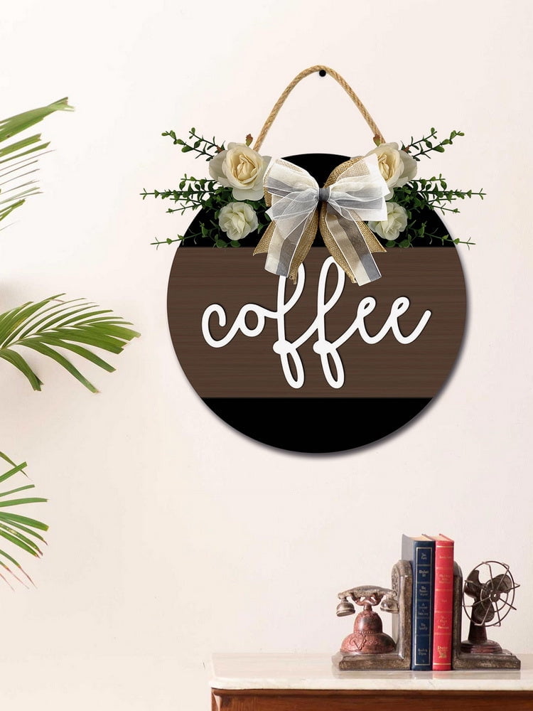 Eveokoki Coffee Sign Rustic Wood Coffee Sign Farmhouse Coffee Bar Wall ...