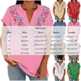 Ayolanni Casual Womens Blouses Printed Short Sleeve V-Neck Office ...