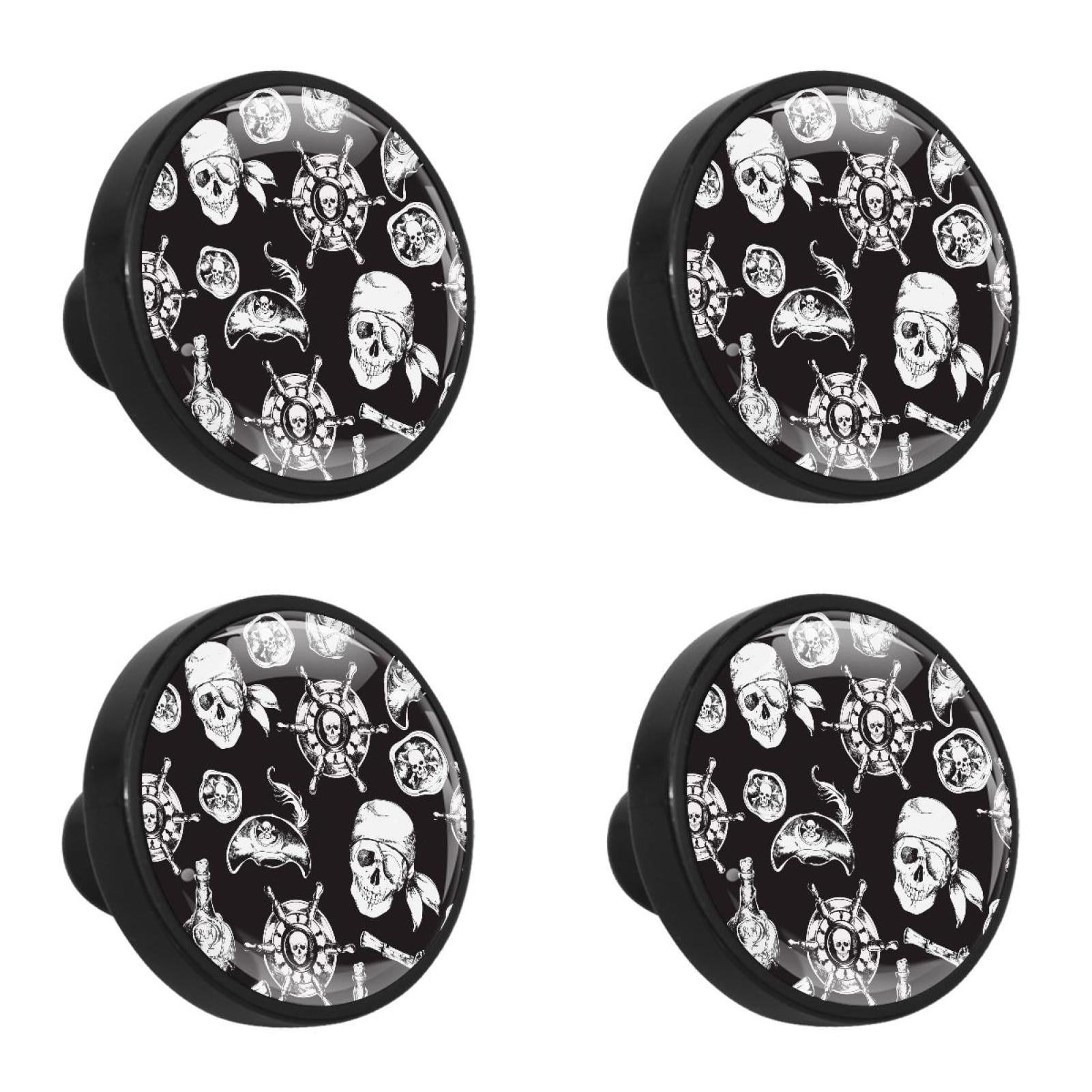 4 Pcs Skull Knobs for Kitchen Cabinet Cupboard Dresser Bookcase Drawer ...