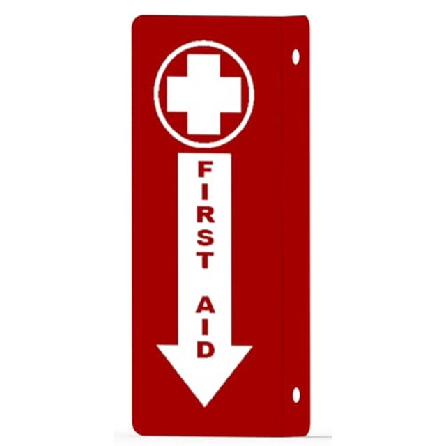 First AID Arrow Down Projection Sign-First AID Hallway Sign (RED ...
