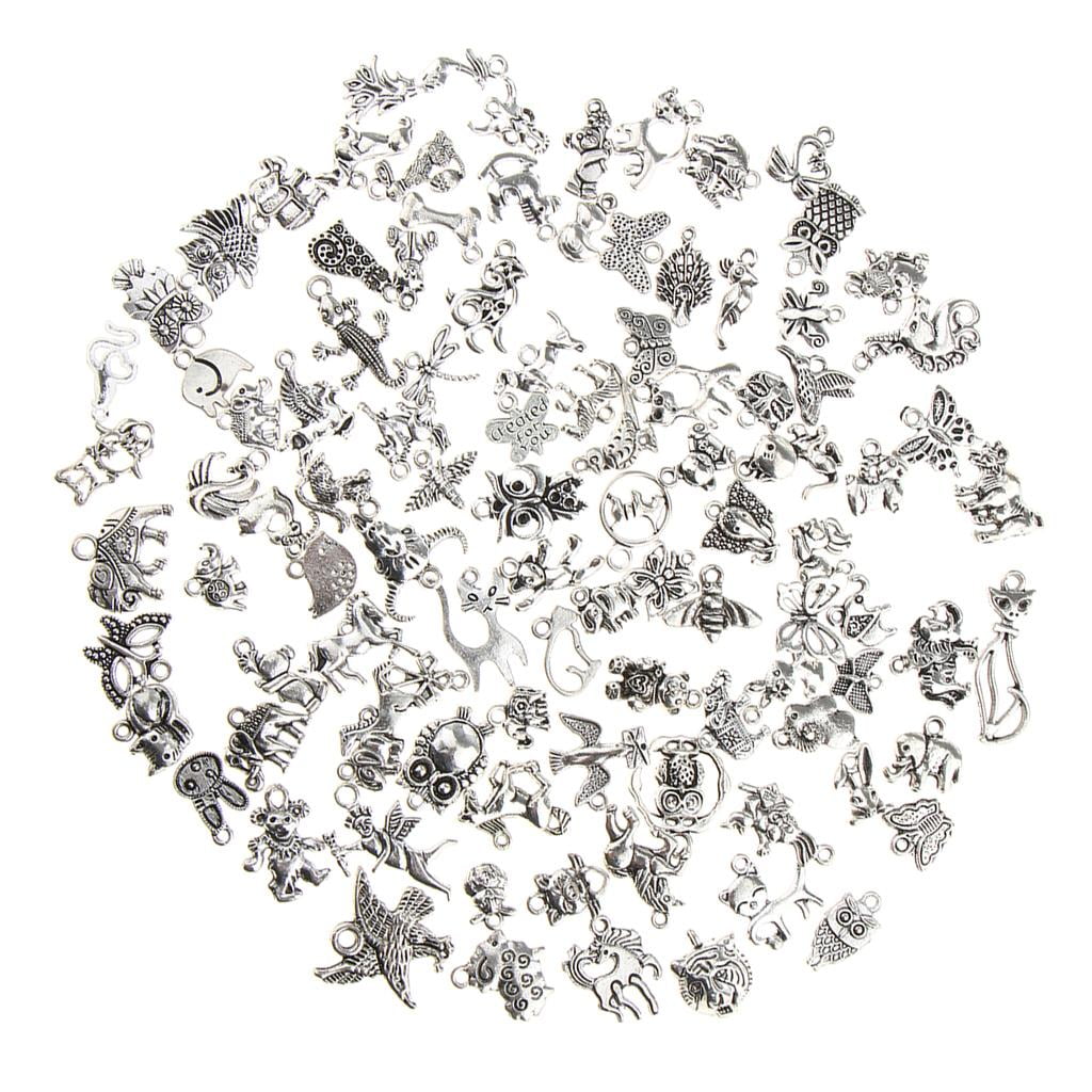 Click here for Wisewang 100 Piece Antique Silver Pendant Diy Craf... prices