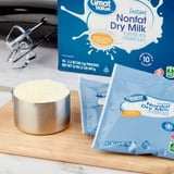 Great Value Instant Nonfat Dry Milk 3.2 oz Pouches, Fortified with ...