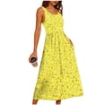 Women's Summer Dress A-Line Sleeveless Casual Sundress Floral/Solid ...