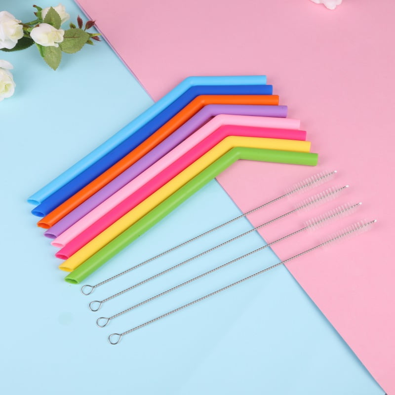 Food Grade Reusable Drinking Straws - Flexible Neon Colored Plastic ...