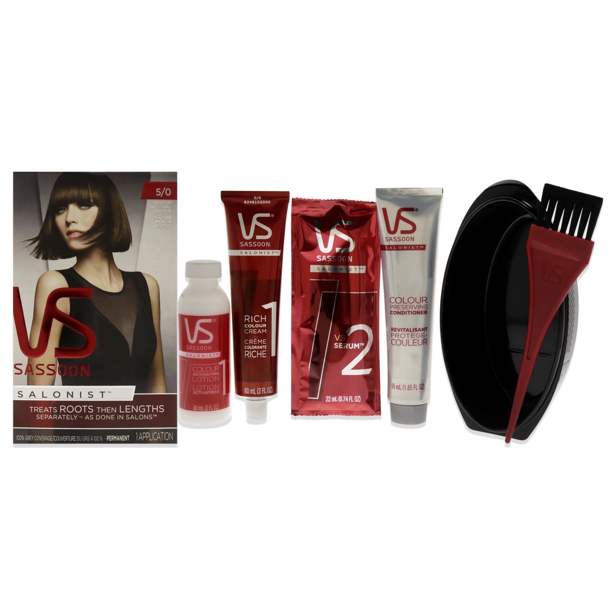 Color de pelo Vidal Sassoon Juego de tintes permanentes Salonist 5 ...