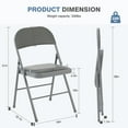 JIOABL 4 Folding Chairs, Sturdy Metal Frame, Waterproof Pu Leather, For ...