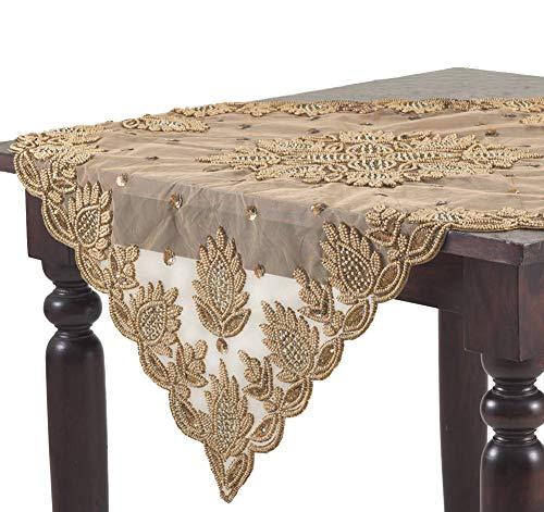 Fennco Styles Lakshmi Collection Elegant Hand Beaded Table Topper ...