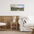Stupell Industries Winding River Across Valley Gold Framed Floater ...
