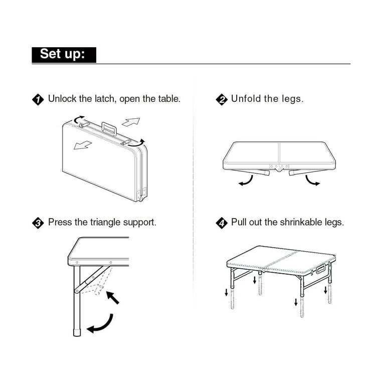 Redcamp adjustable folding table for outdoor centerfold portable camping table store
