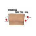 Fiomva Women Strapless Boob Bandeau Tube Tops Seamless Vest Crop Top