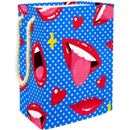 Toy Storage Box Funny Lips Kids Collapsible Storage Container for ...