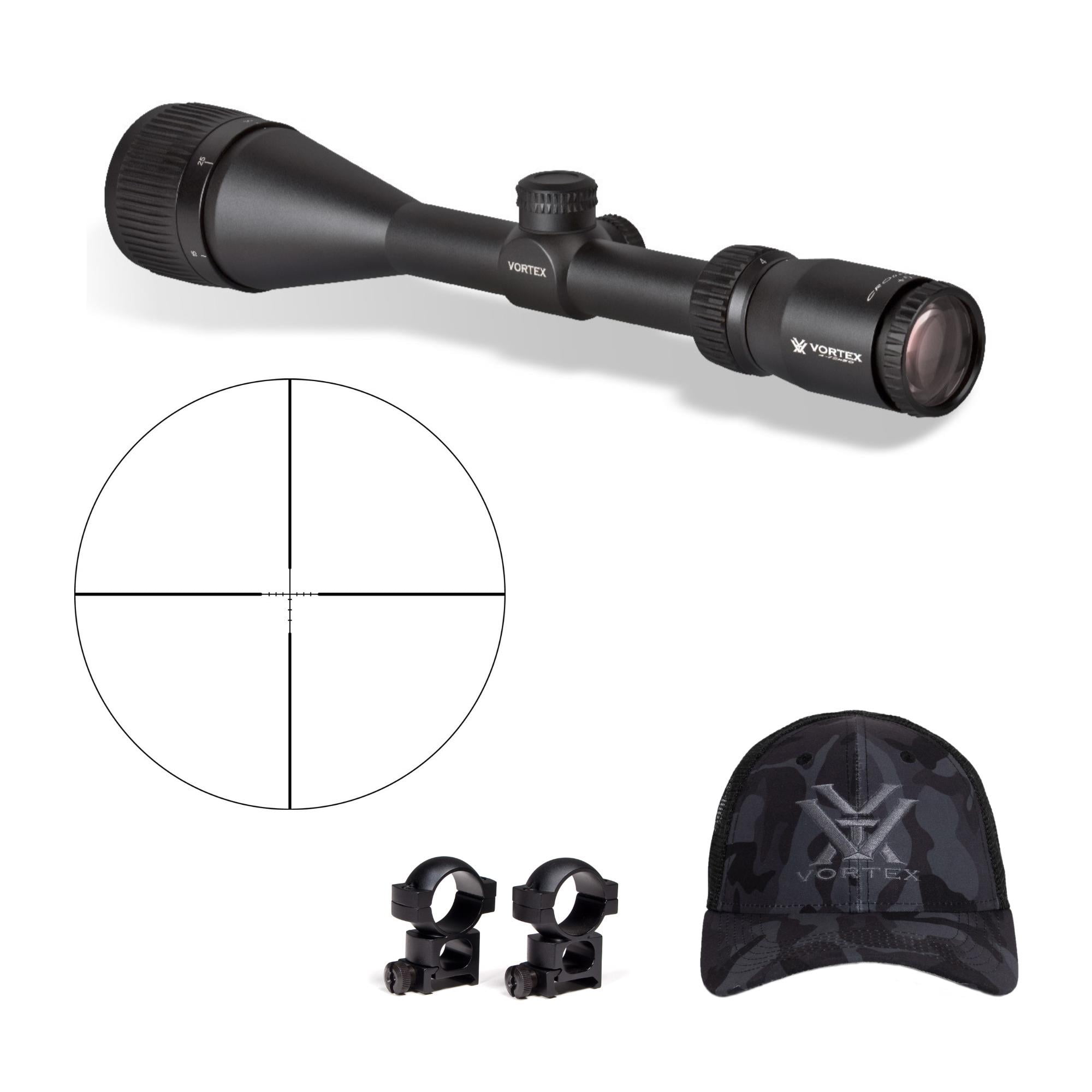Buy Vortex Crossfire II 4-12x50 AO Riflescope with 1-Inch Rings and Hat ...