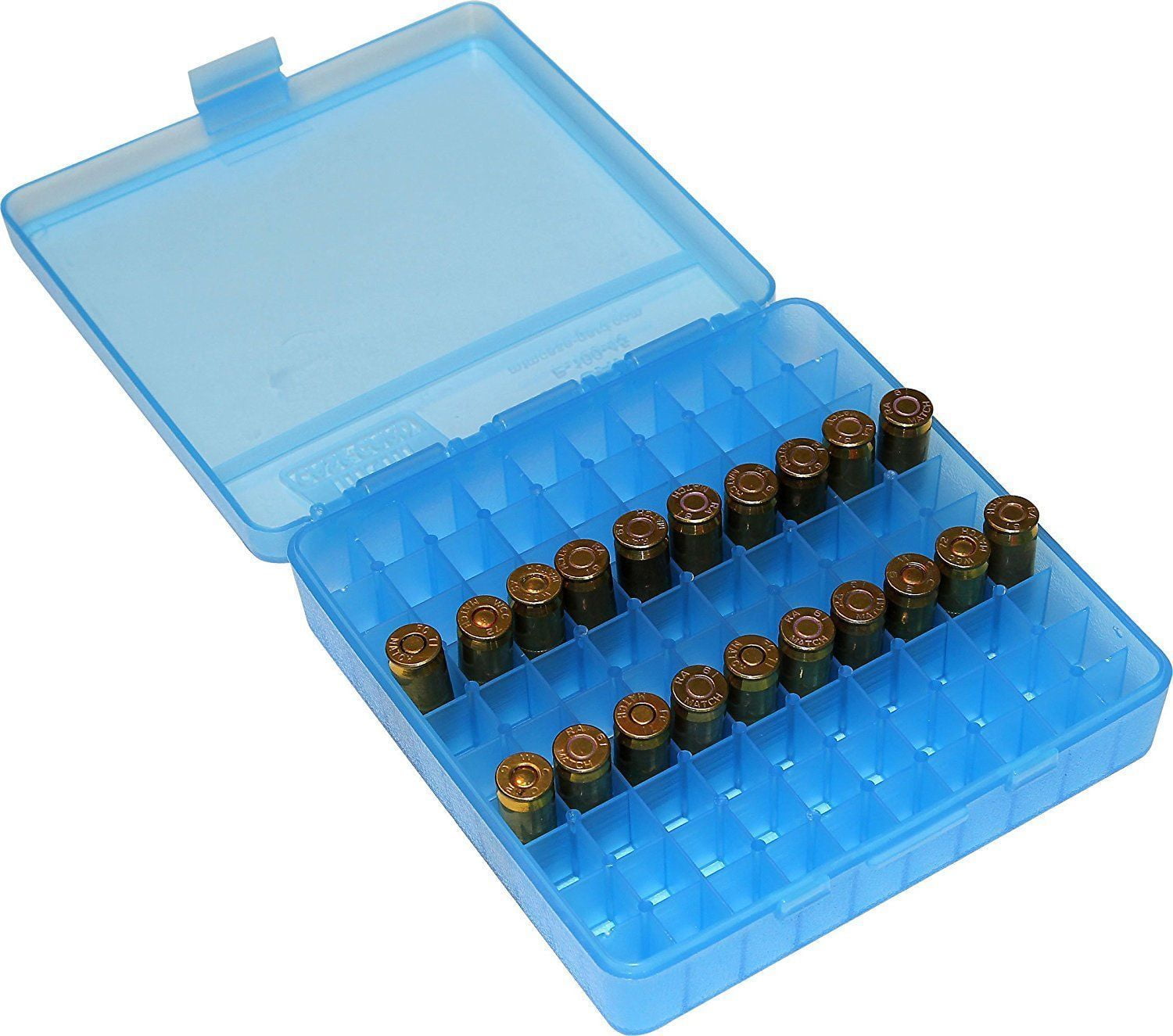 Buy MTM 100 Round Flip-Top 40/45/10MM Cal Ammo Box - Clear Blue (4 Pack) Online at Lowest Price ...