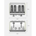 Yabano Toaster 4 Slice, Extra Wide Slots, Stainless Steel with High ...