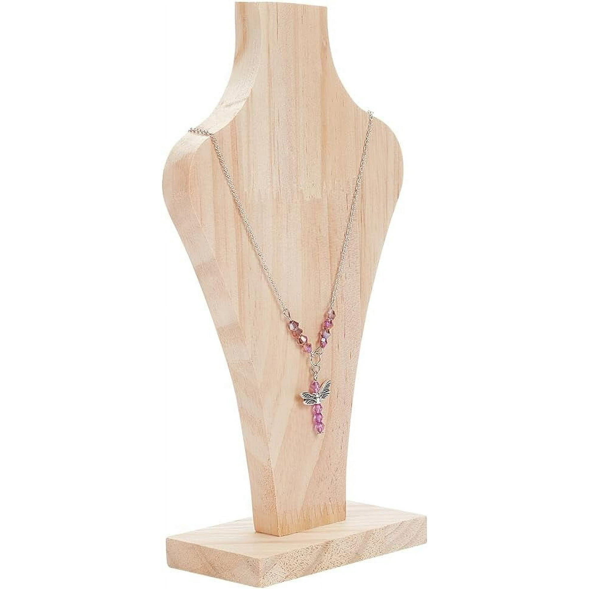 Click here for Nobrand Wooden Bust Necklace Display Stands Chain... prices