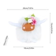 Chanana White Highland Cow Gnome with Flowers, Cream Scottish Tomte ...
