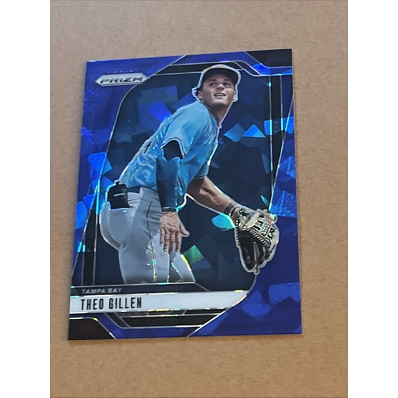 2025 Panini Prizm Theo Gillen #252 Blue Cracked Ice Parallel/Variety ...