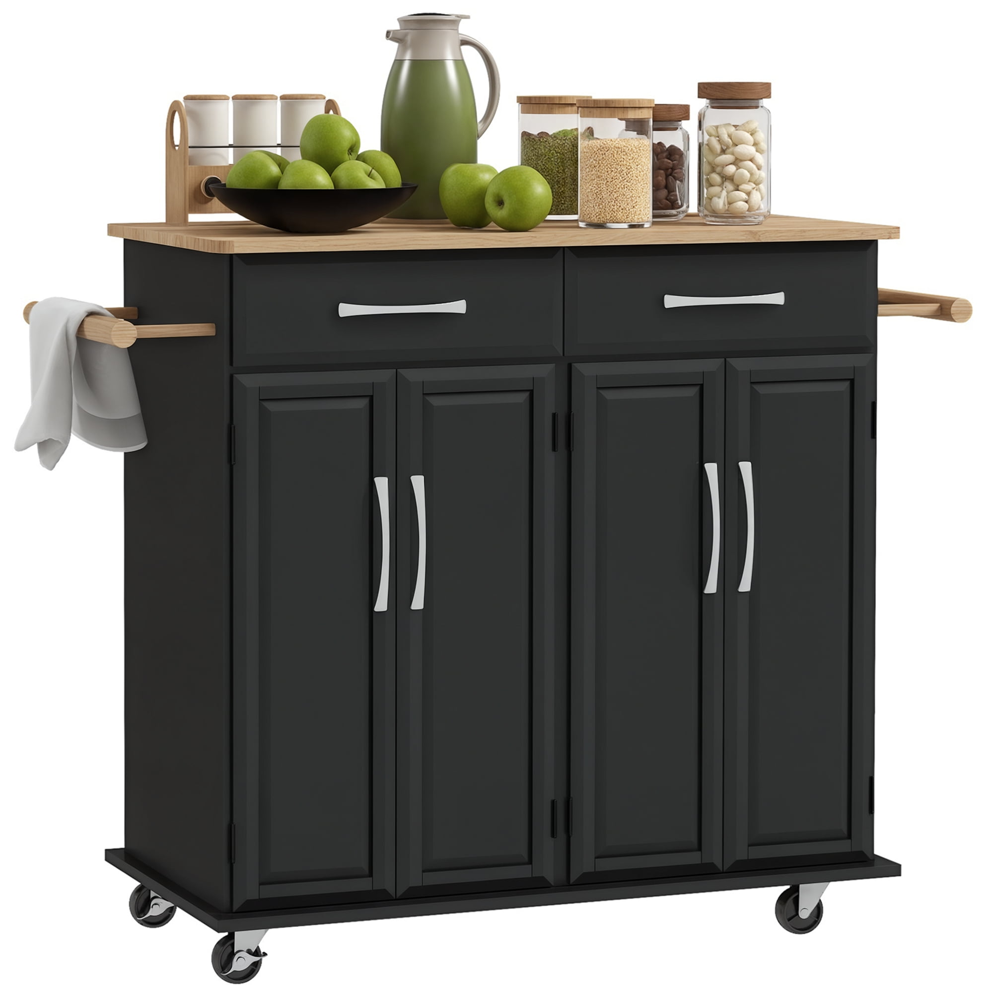 Click here for Homcom Kitchen Island On Wheels  Kitchen Cart With... prices