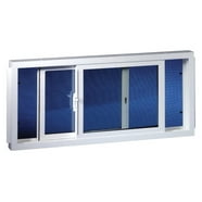 "Mobile Home Obscured Glass Bathroom Window, 36"" x 8"" Horizontal ...