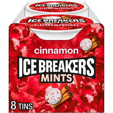 ICE BREAKERS Cinnamon Sugar Free Breath Mints, 1.5 oz Tins (8 Count ...