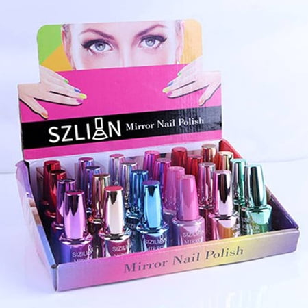 Silver Mirror Effect Metallic Nail Polish nail polish Metal Shinning ...