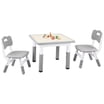 Step2 Mighty My Size Kids Plastic Toddler Table and Chairs Set, Gray ...