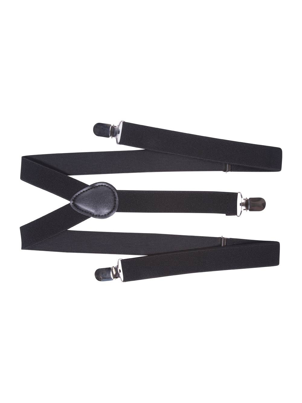 Button-End Black Adjustable Suspenders With Metal Clip - Walmart.com