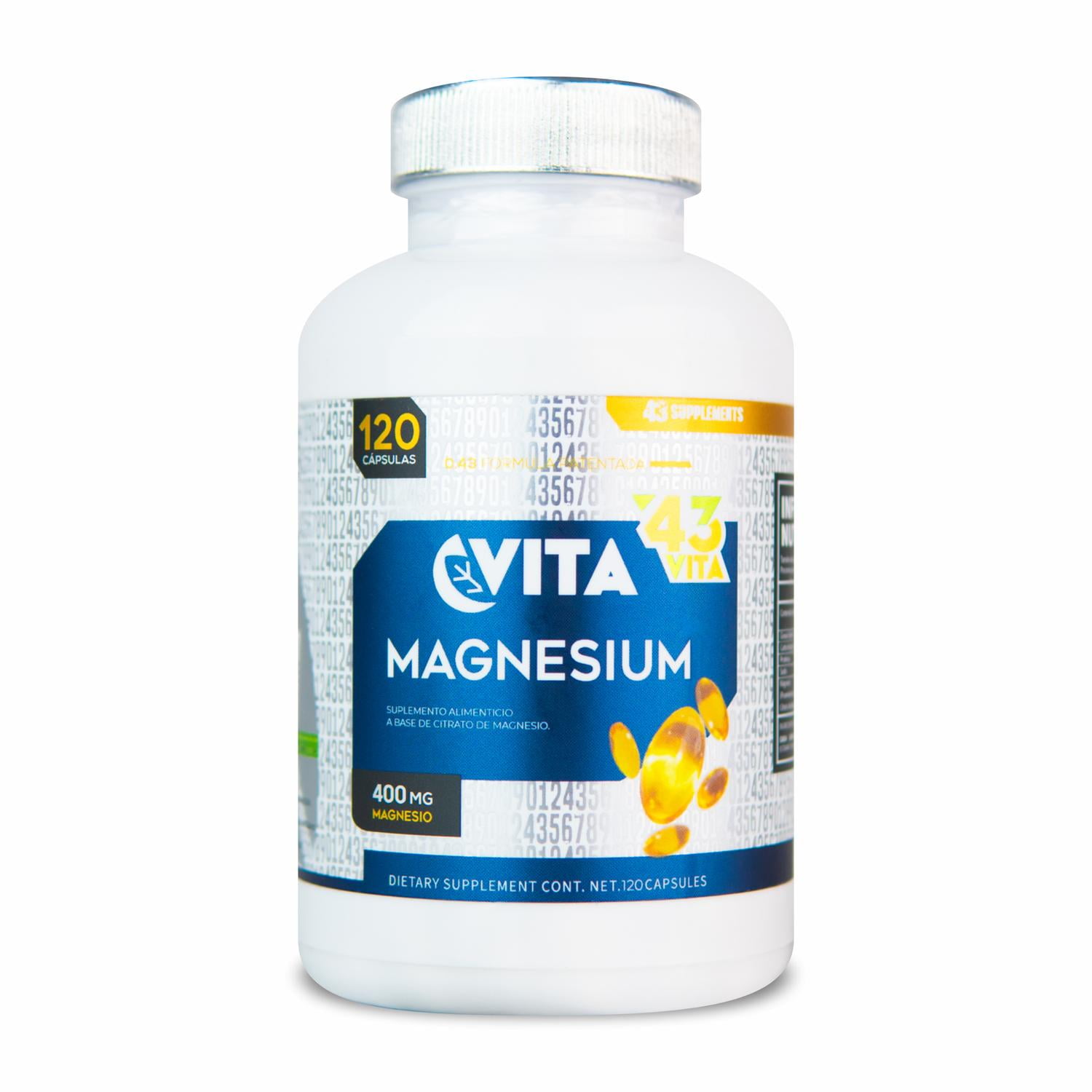 Citrato de Magnesio 120 caps Vita 43 Supplements | Walmart en línea
