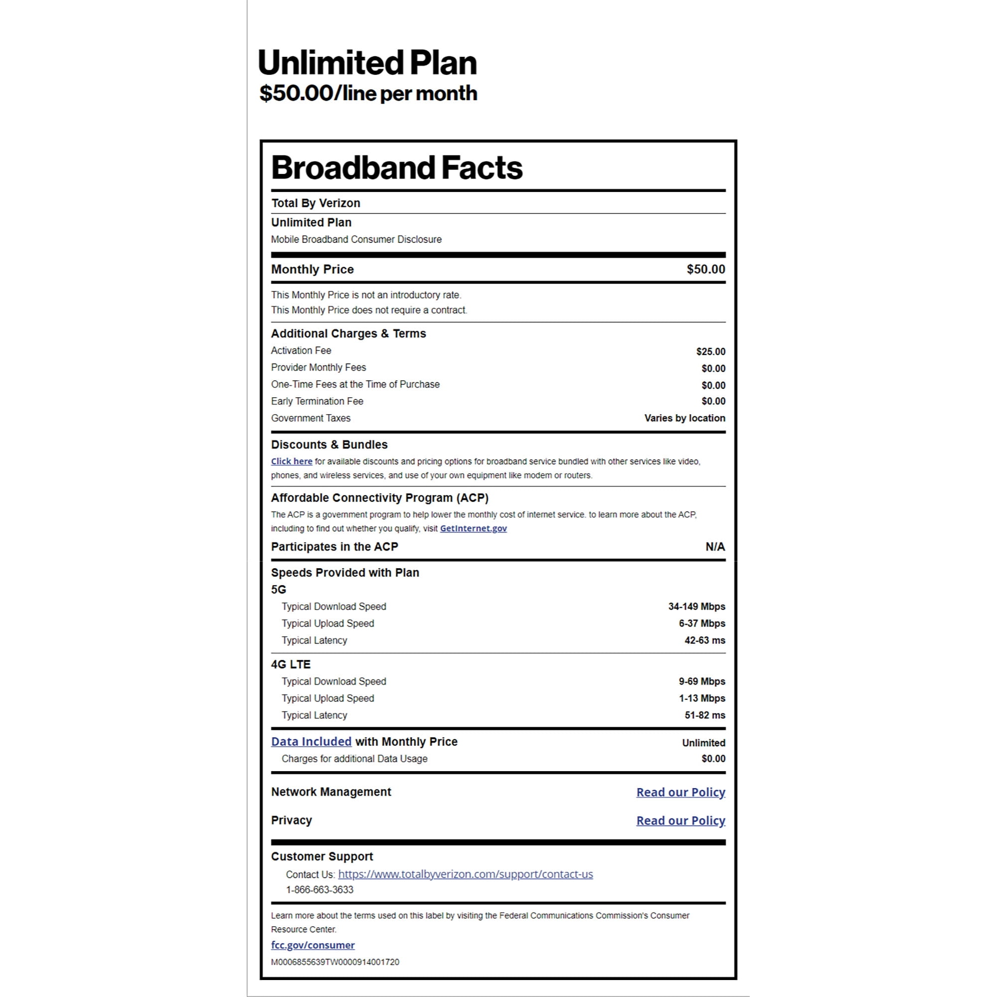 Free Shipping! Total by Verizon Unlimited Plan with 10GB Hotspot Data ...