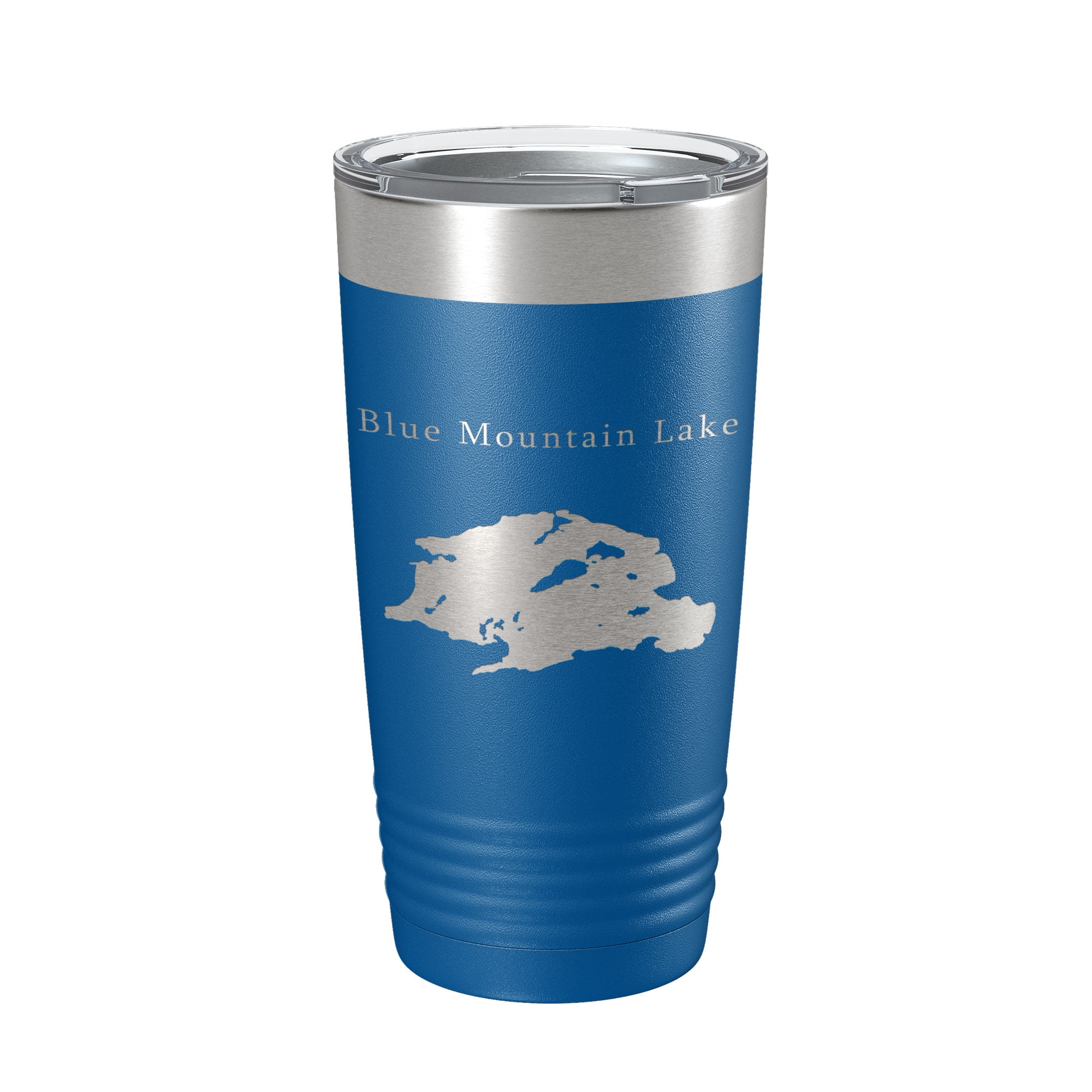 Blue Mountain Lake Map Tumbler Travel Mug Insulated Laser Engraved ...