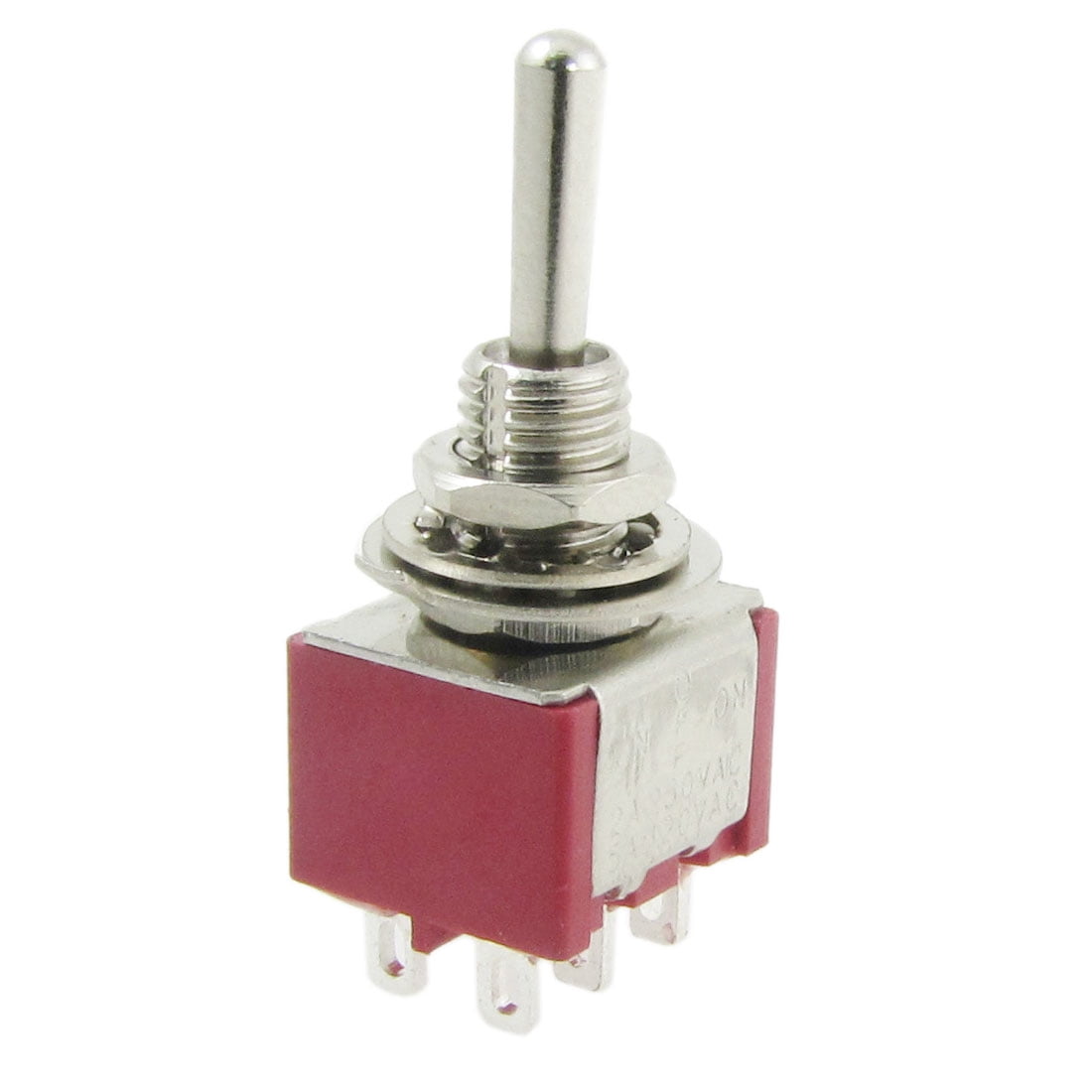 4pcs 2A/250VAC 5A/120VAC Momentary on/off/on 2P2T DPDT Toggle Switch 6 ...