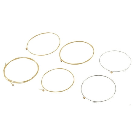 6 Pcs Beginner Folk Acoustic Guitar Steel Replacement Strings Set ...