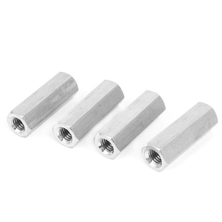 M8x40mm Stainless Steel Threaded Bar Rod Studding Hex Connector Deep ...