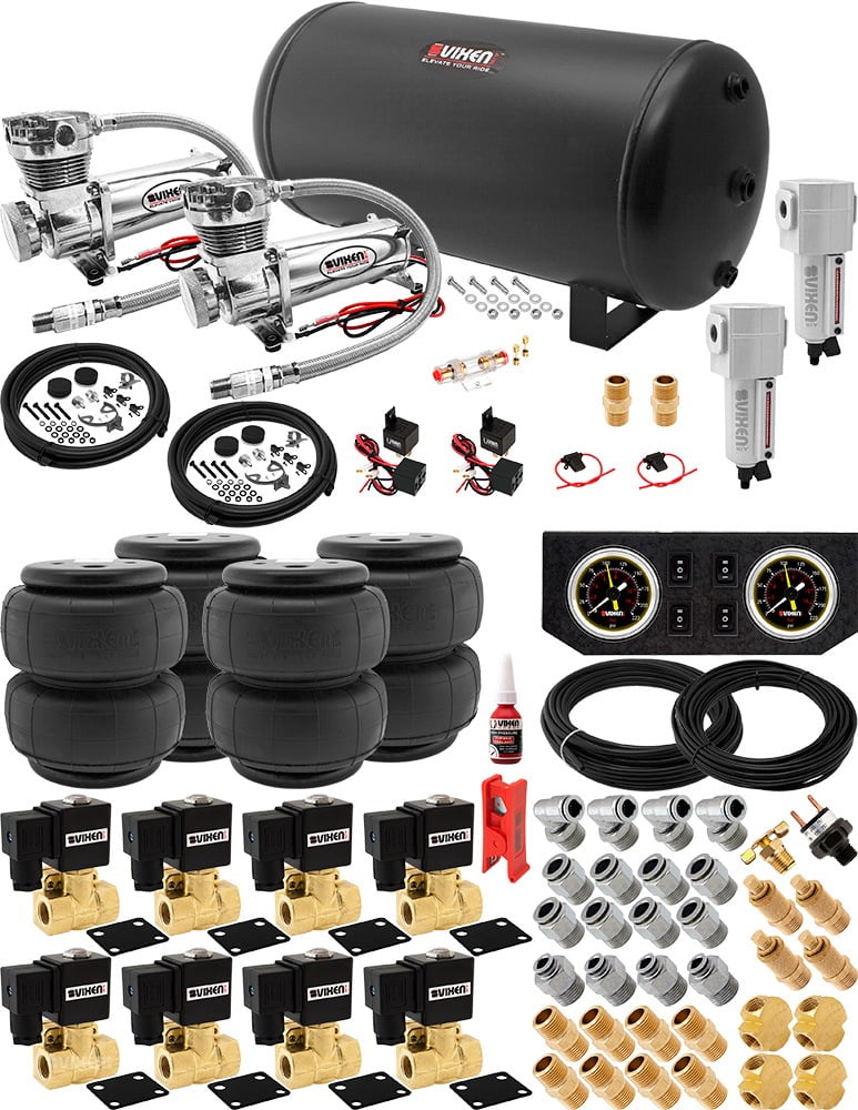 Vixen Air Suspension Kit for Truck/Car Bag/Air Ride/Spring. On Board ...