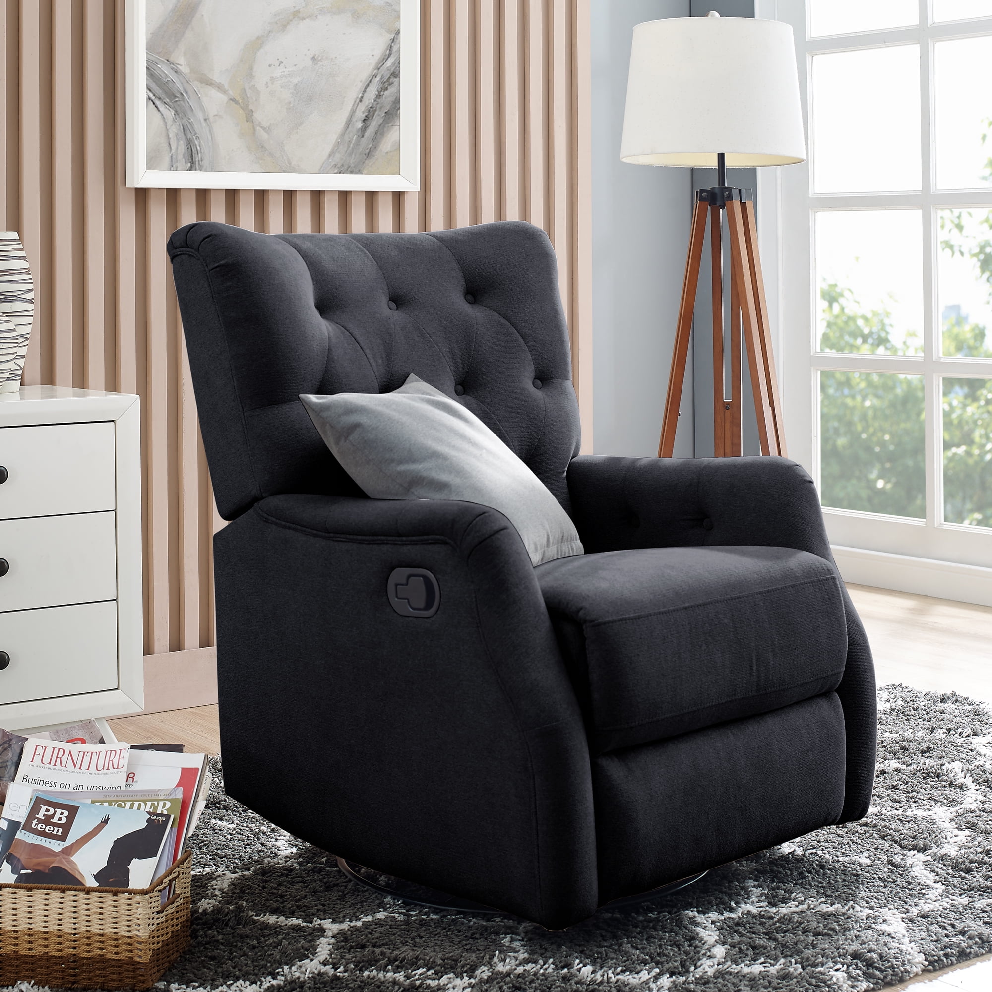 Modern Essentials Clara Swivel Reclining Glider Chair, Multiple Colors ...