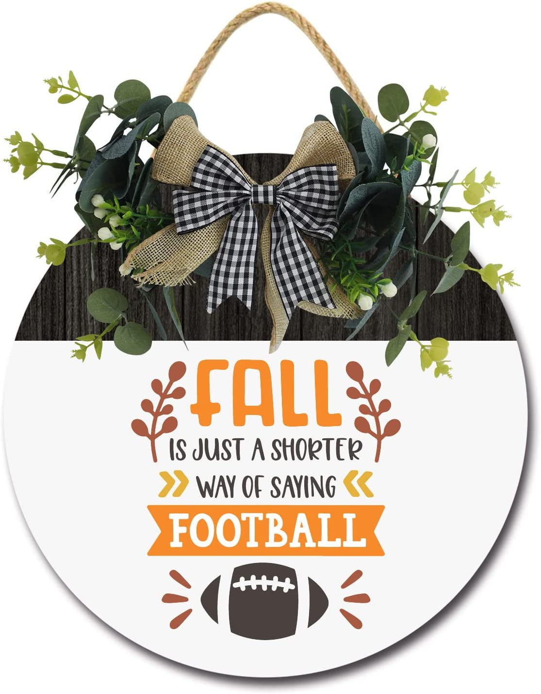 Eveokoki 11" Football Decoration Sign Fall Football Door Sign for Party ...