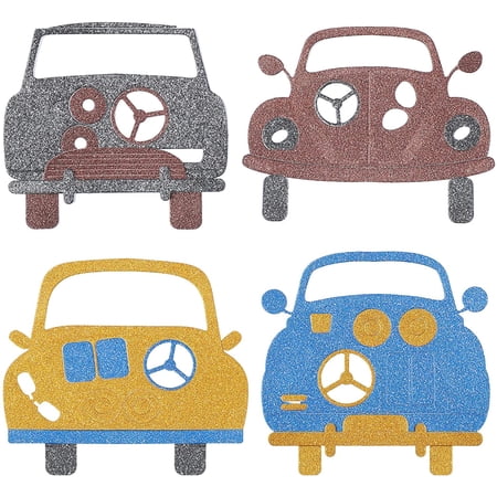 4 Pieces Car Cutting Dies Stencil Car Dies Stencil Car Embossing Die ...