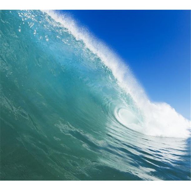 Blue Ocean Wave Poster Print by Design Pics Vibe, 28 x 26 - Large ...