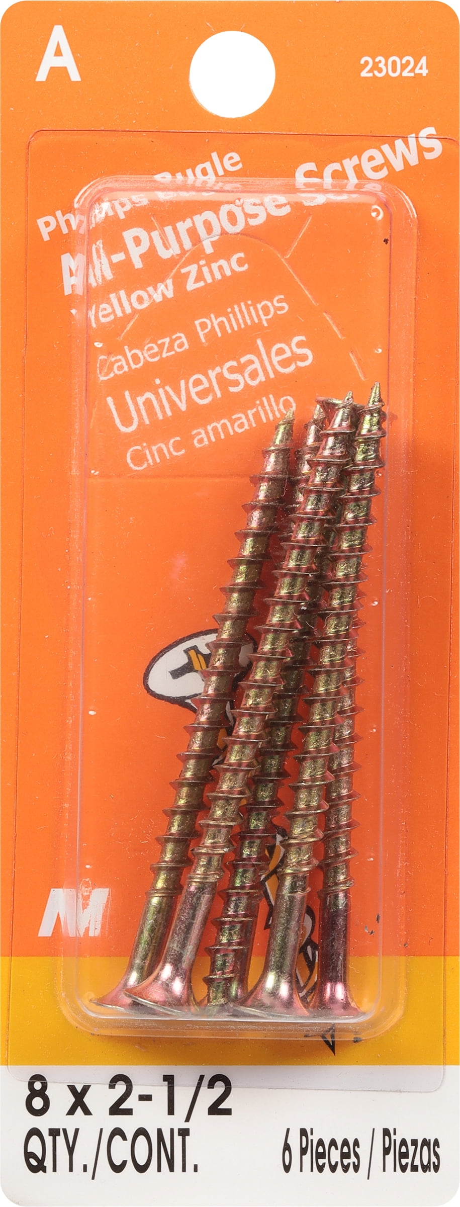 #8 x 2-1/2" Zinc Plated Steel Coarse Thread Phillips Bugle Head All ...