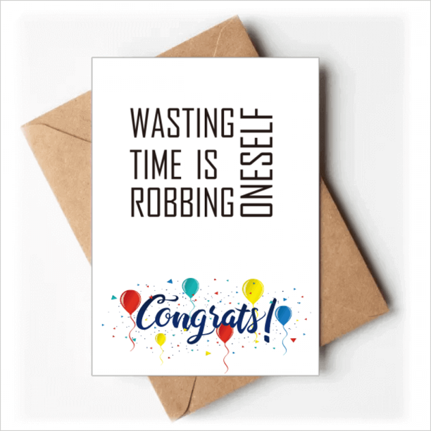 quote wasting time is rob self Wedding Cards Congratulations Greeting ...