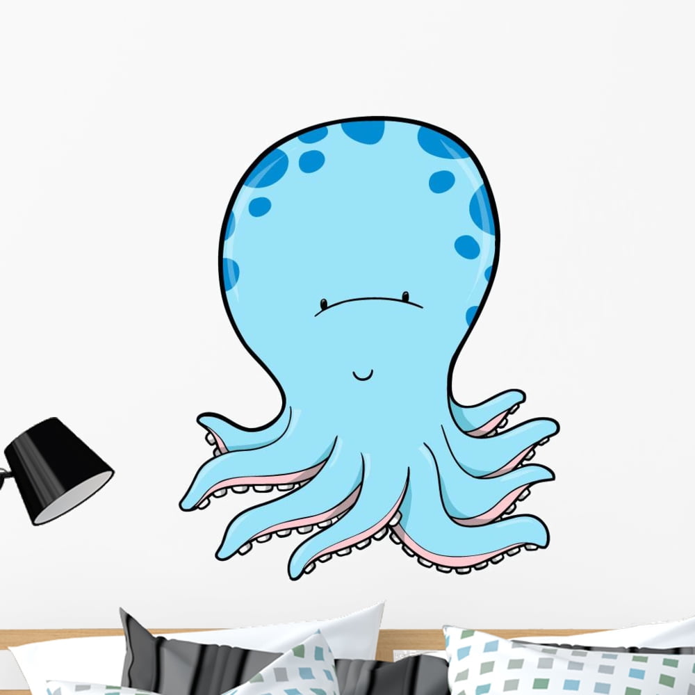 Cute Little Octopus Wall Decal Sticker, Wallmonkeys Peel & Stick Vinyl ...