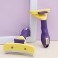 Pet Deshedding Comb with Stainless Steel V-Blade & Non-Slip Handle ...